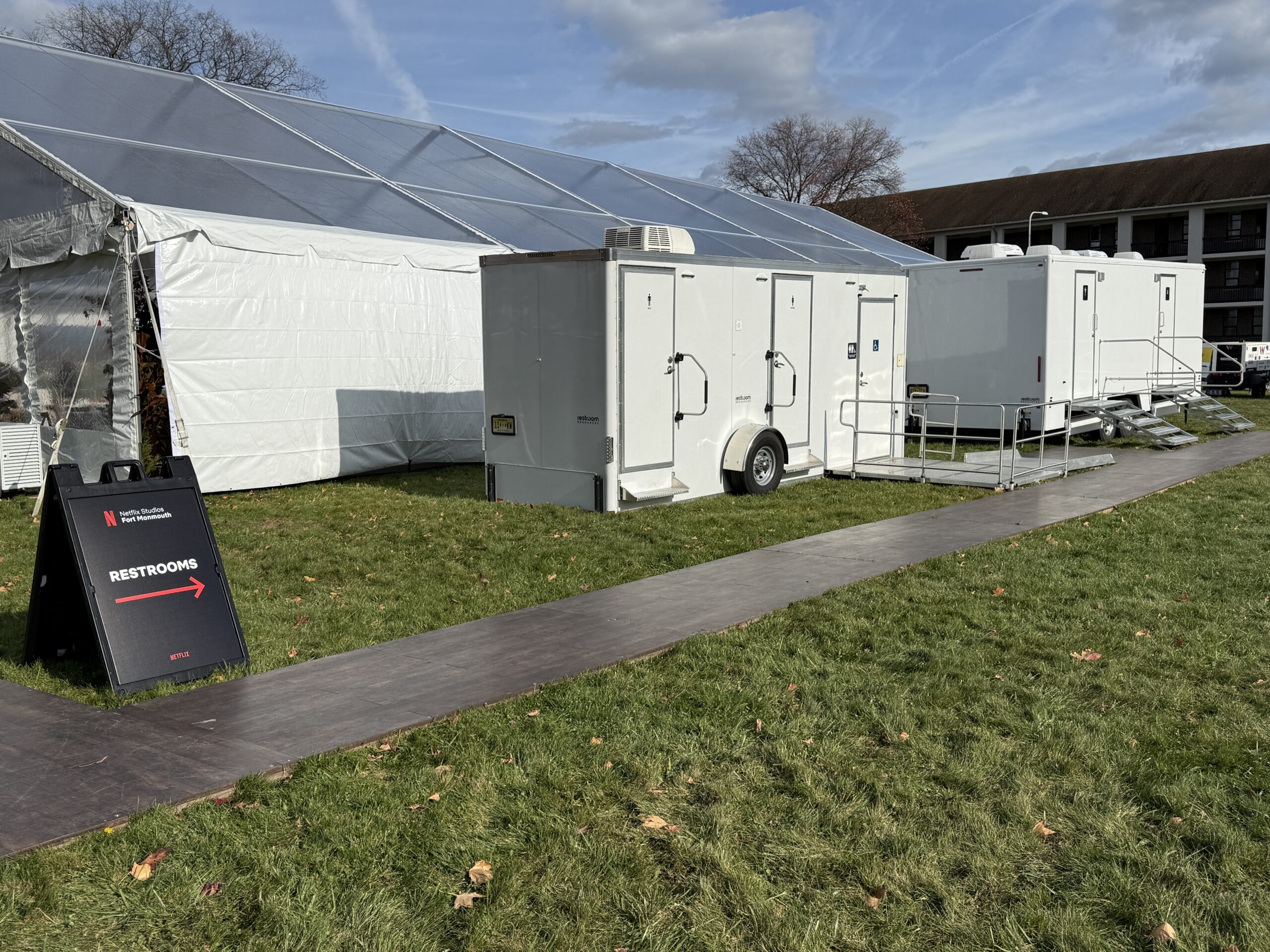 Film Production Restroom Rentals NJ | Cast, Crew & Base Camp